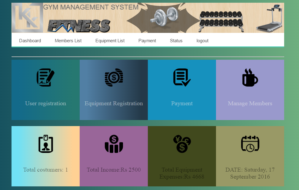 Gym Management System | SourceCodester